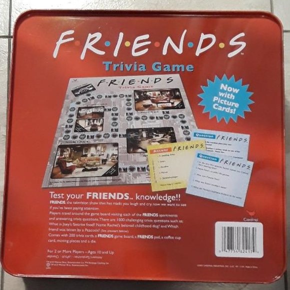 Games | Friends Tv Show Trivia Board Game Red Tin | Poshmark